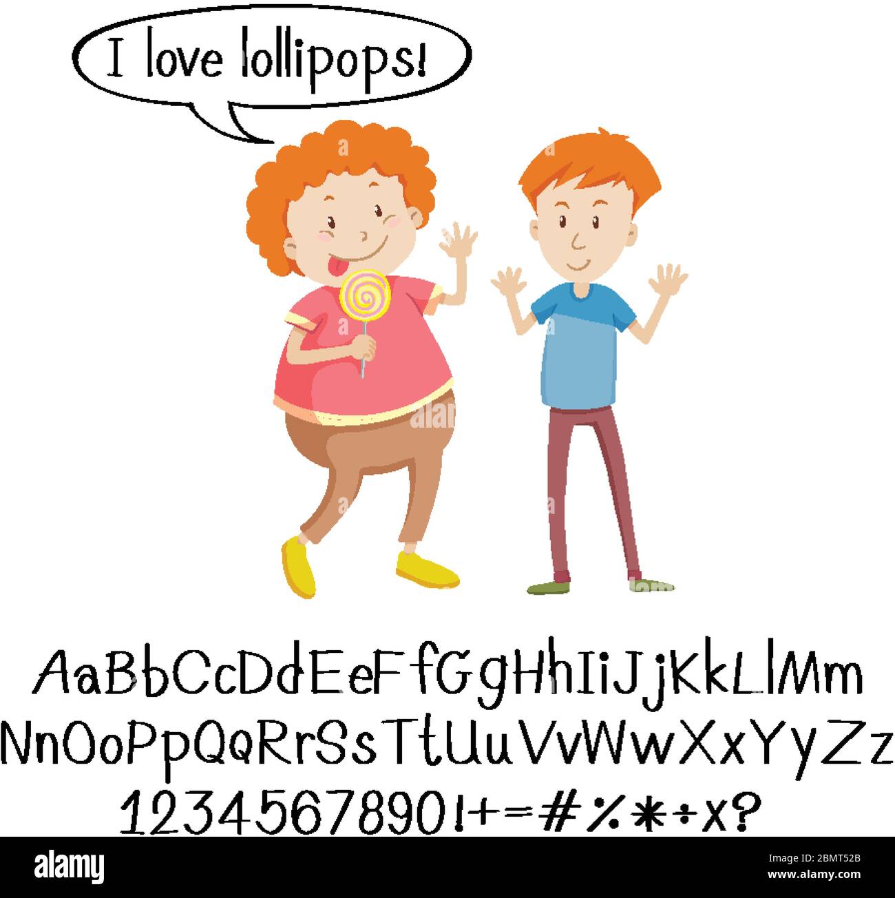 English phrase with people in actions on white background illustration ...