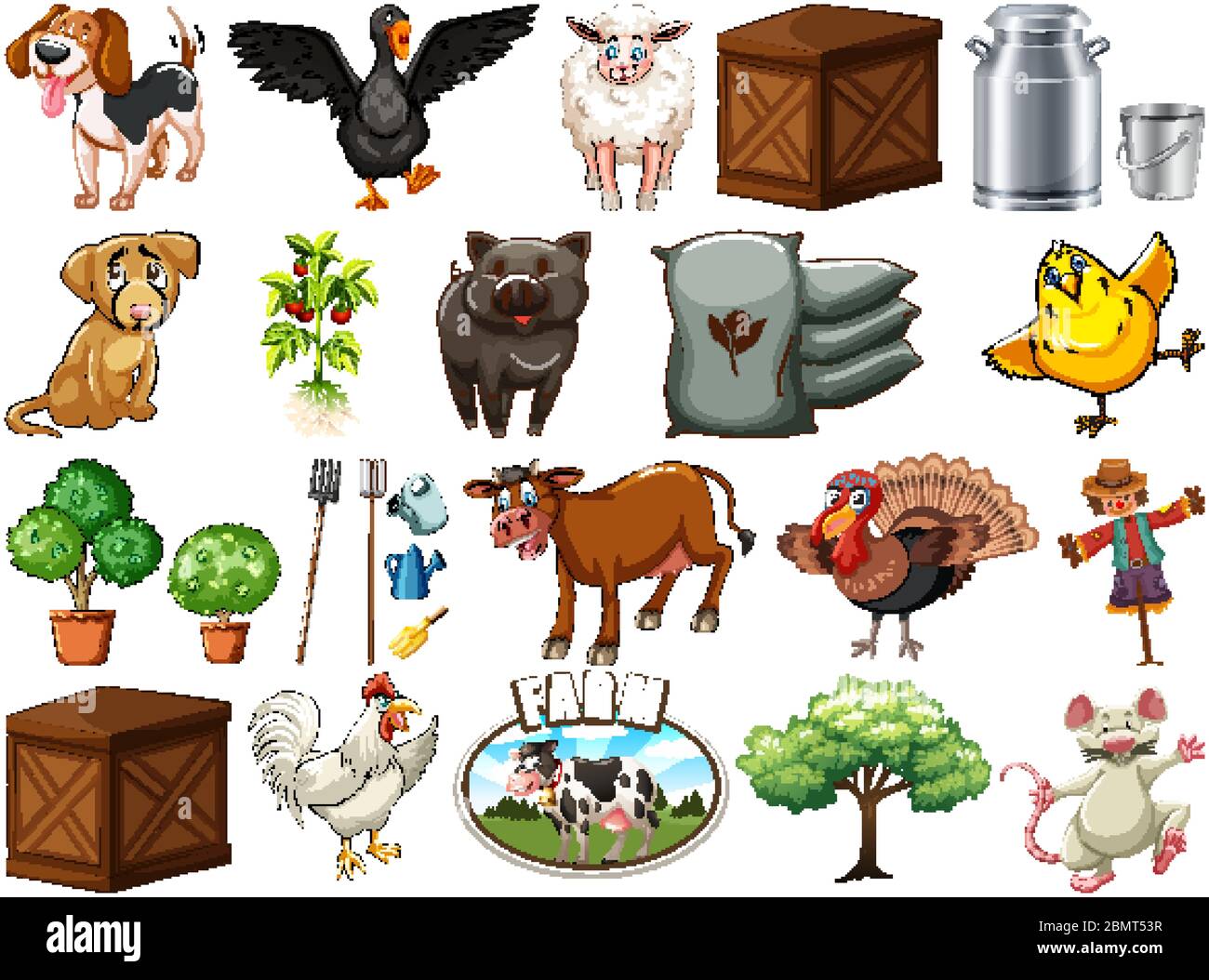 Set of farm element illustration Stock Vector Image & Art - Alamy