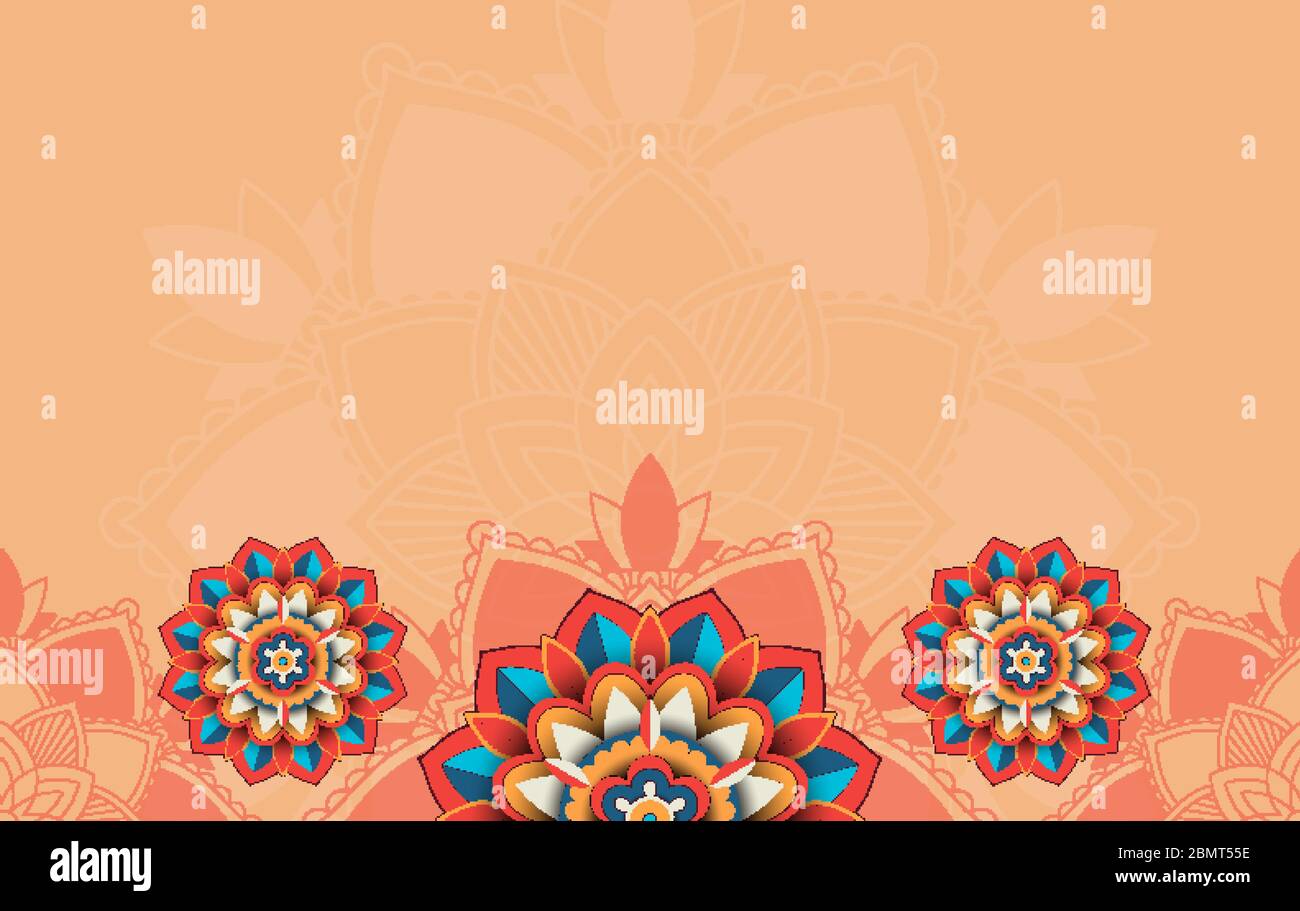 Background template with mandala pattern design illustration Stock ...
