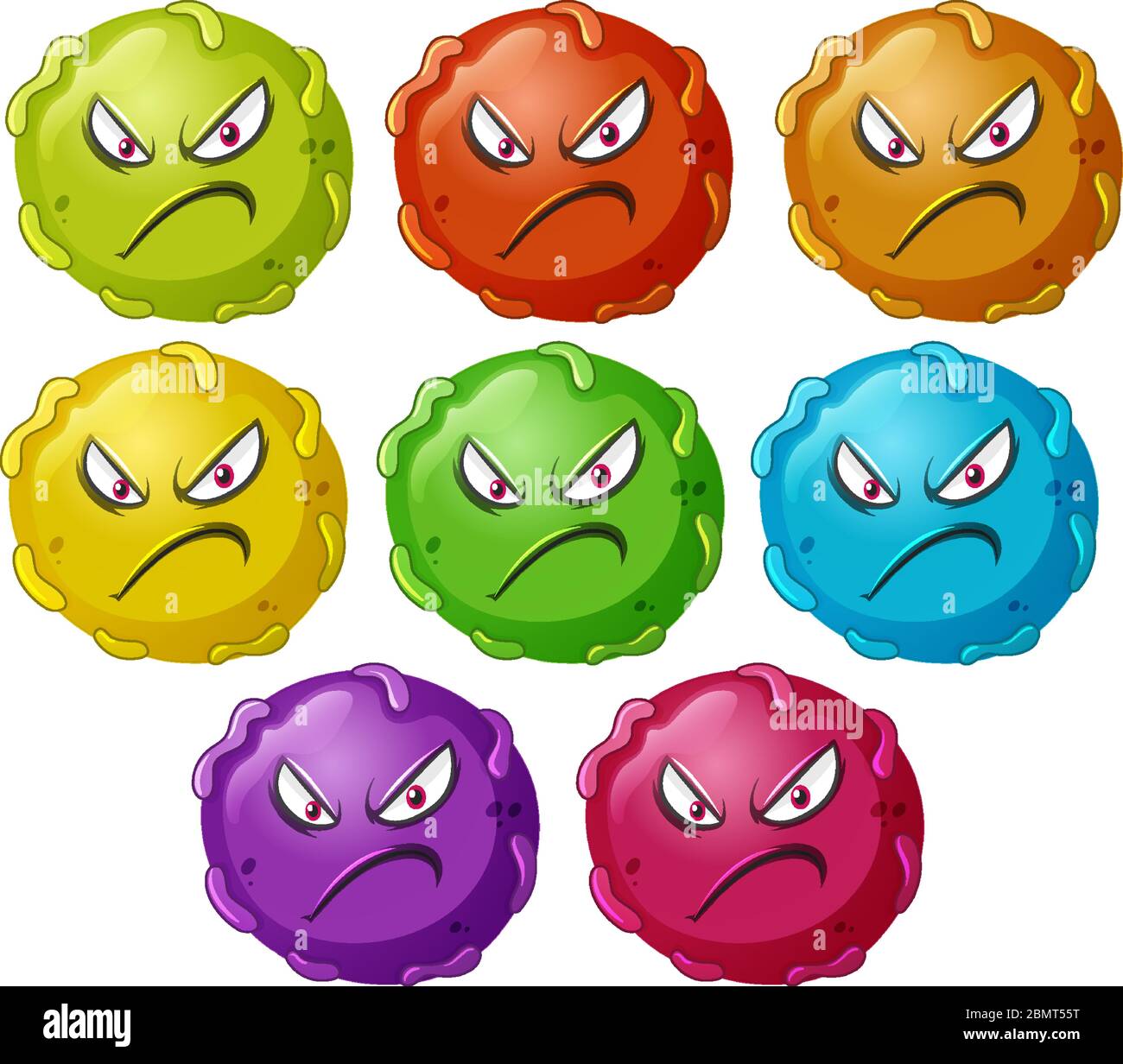 Set of virus in different color illustration Stock Vector Image & Art ...
