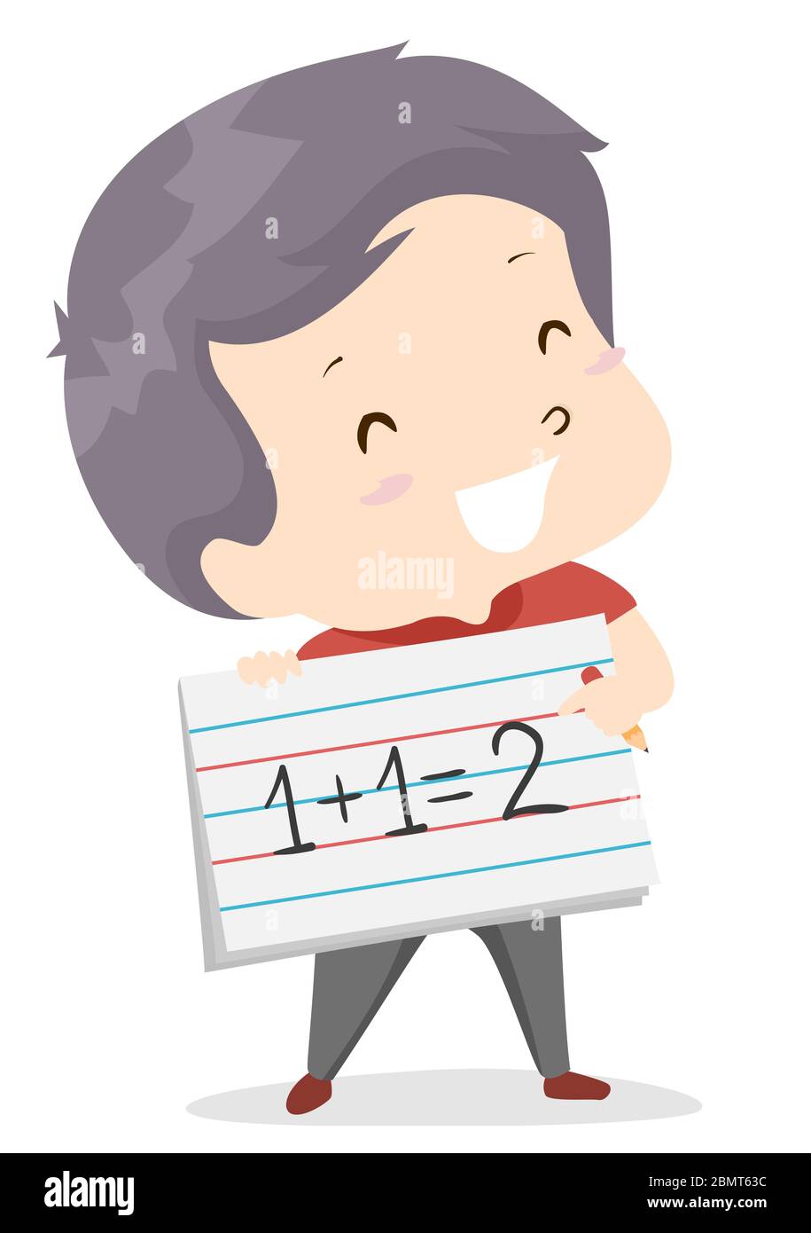 Illustration of a Kid Boy Sure of His Answer to the Question. Kid ...