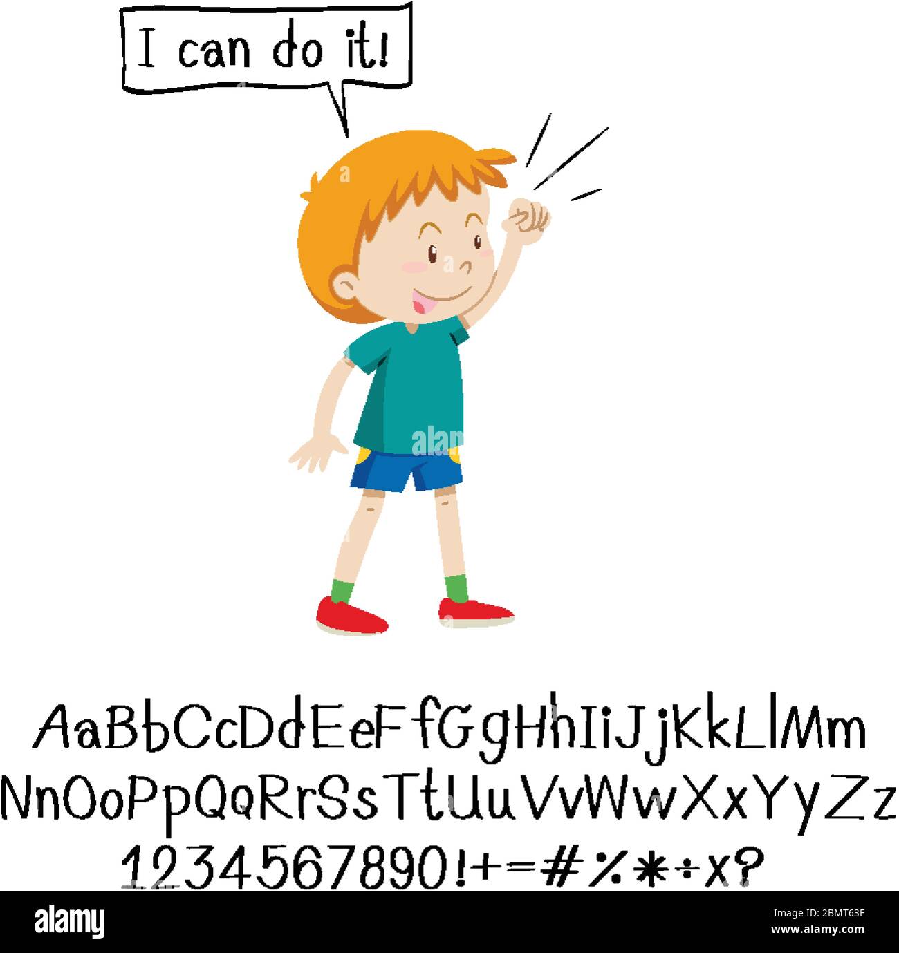 English phrase with people in actions on white background illustration ...