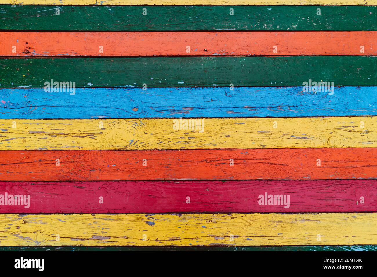 wooden wall made of colored boards Stock Photo - Alamy