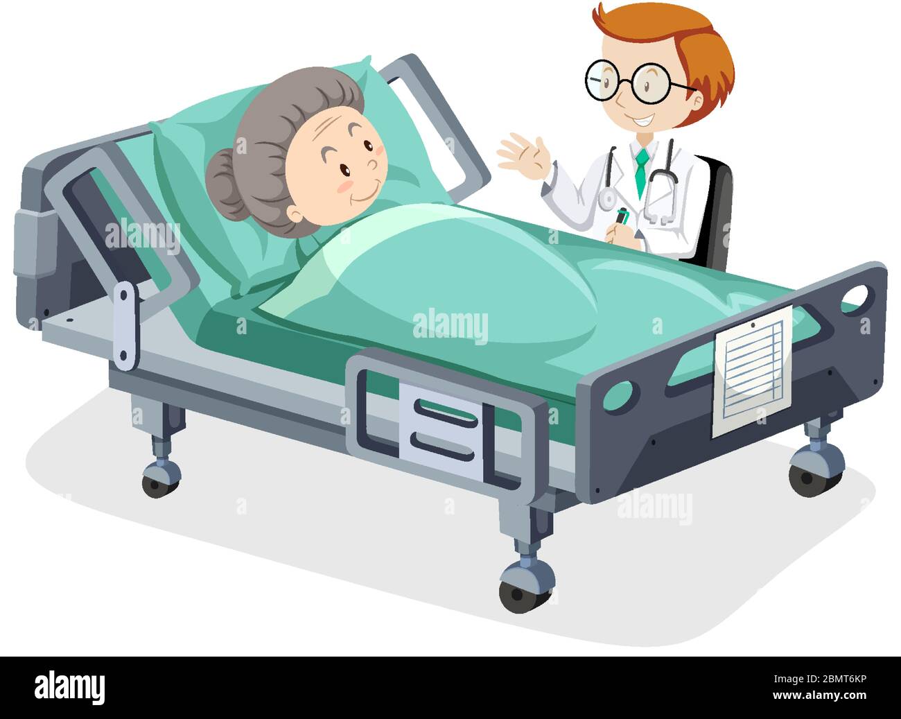 Poster design for coronavirus theme with sick woman and doctor ...