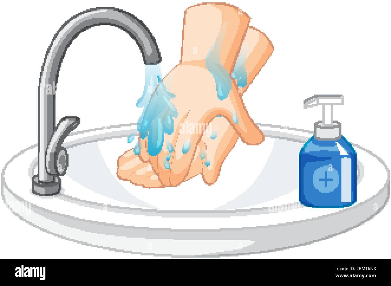 Hand cleaning on white background illustration Stock Vector Image & Art ...