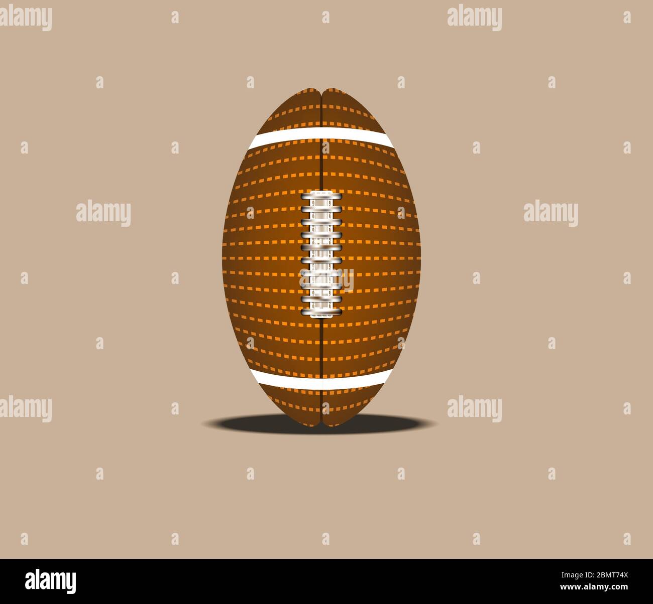 Rugby ball isolated on yellow background Stock Vector Image & Art - Alamy