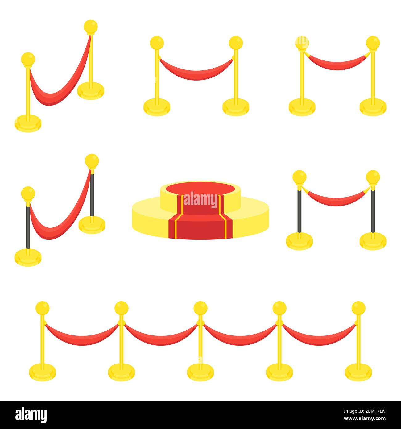 Fence posts with rope for red carpet of honor Stock Vector Image & Art ...