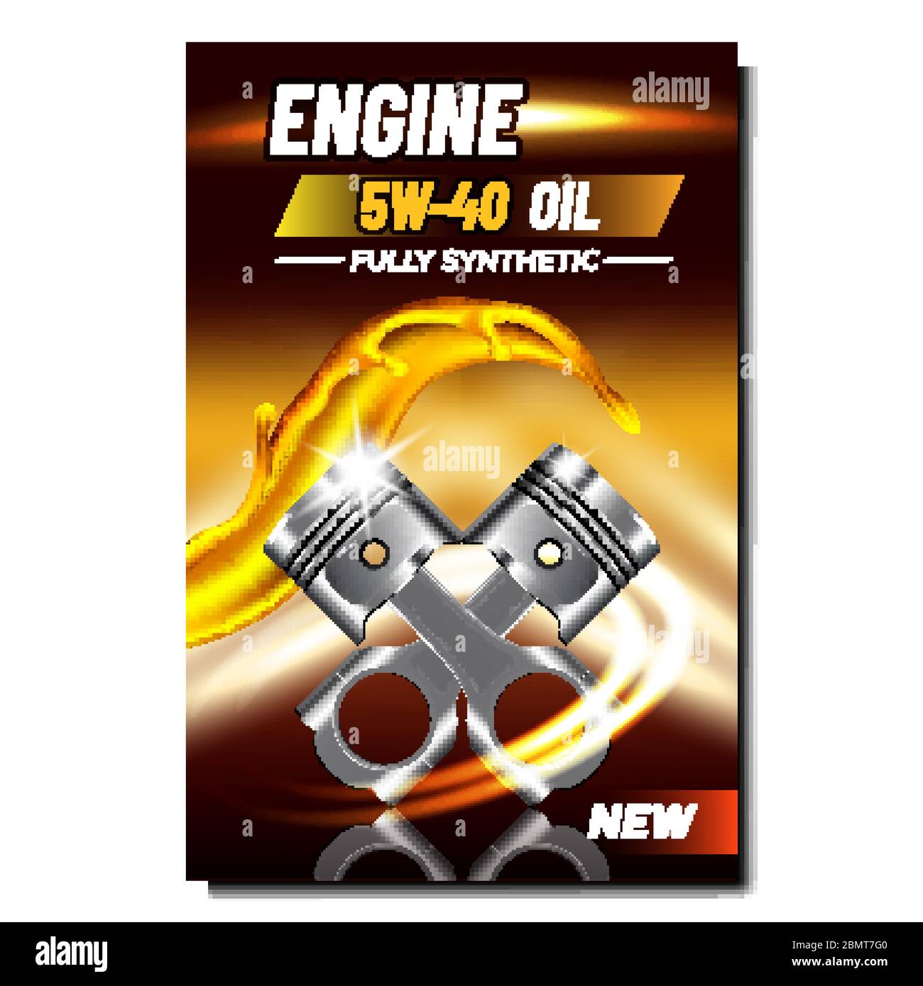 Car Engine Repair Service Advertise Poster Vector Stock Vector Image ...
