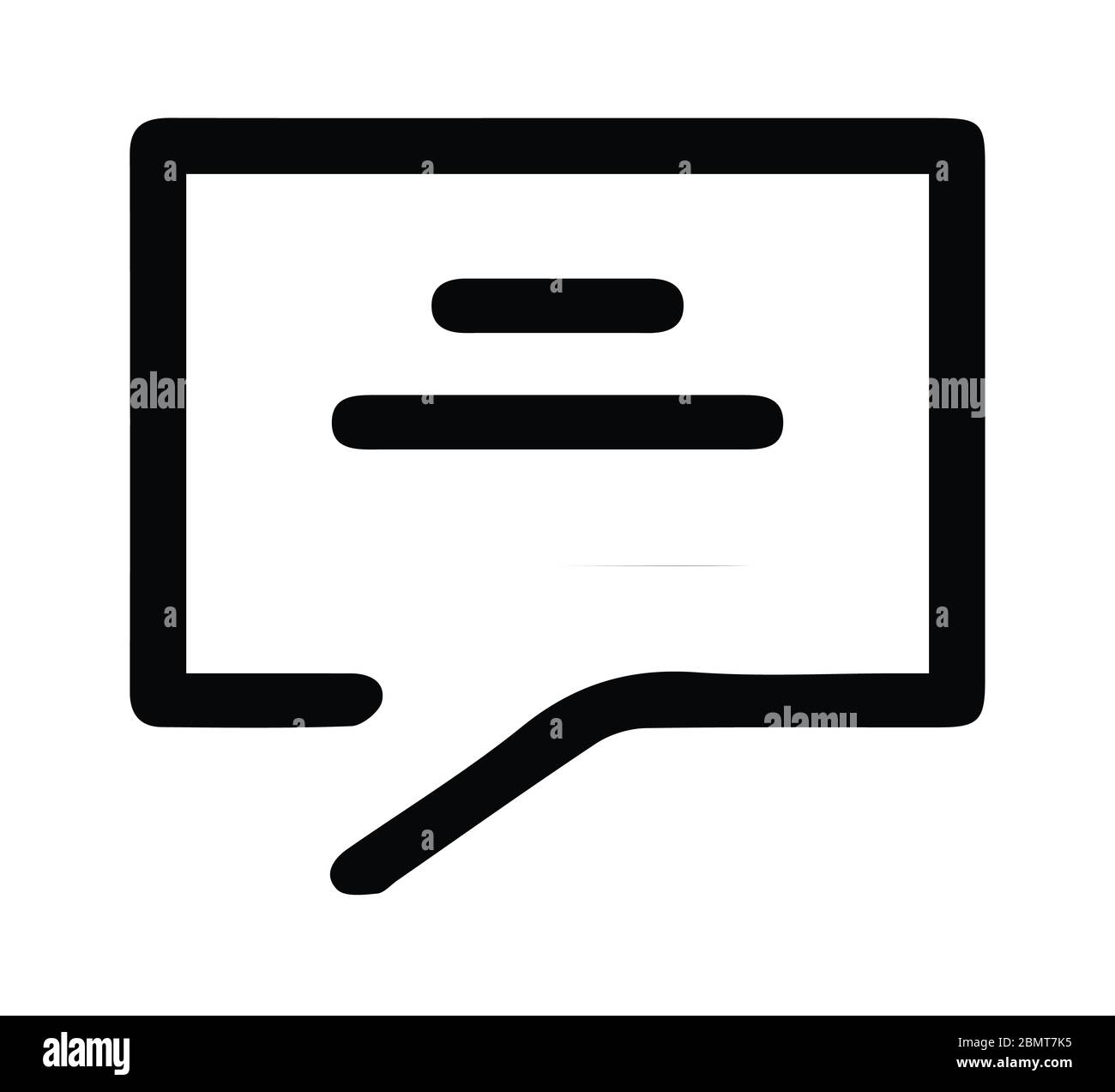 Messaging symbol on white background Stock Photo - Alamy