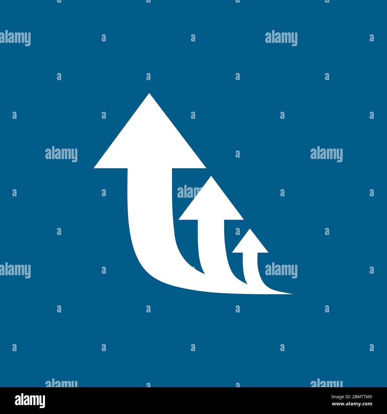 Three Arrow Sign Direction One way. Flat Road Direction Blue Vector ...