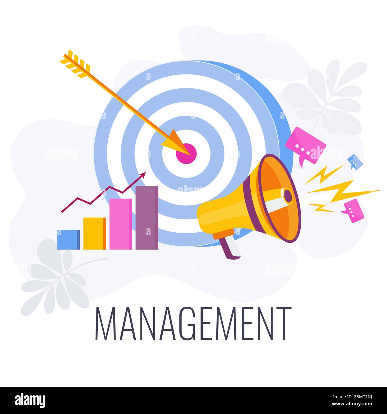 Management Infographics Pictogram. Flat vector illustration Stock ...