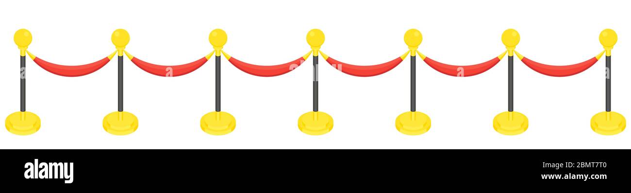 Fence posts with rope for red carpet of honor Stock Vector Image & Art ...