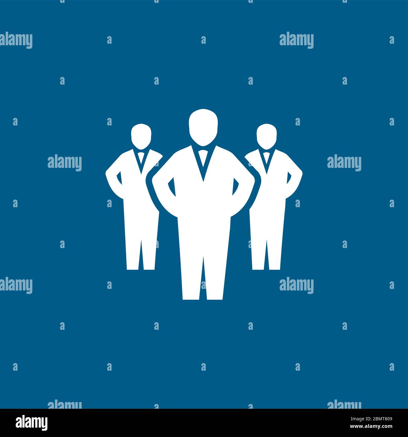 Businessman Icon On Blue Background. Blue Flat Style Vector ...