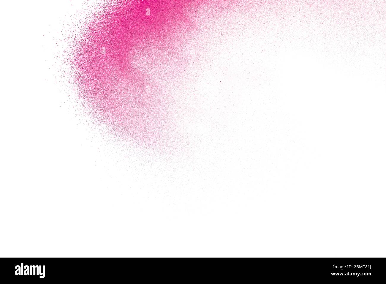 Pink dust particles splash on white background.Pink powder splash Stock ...