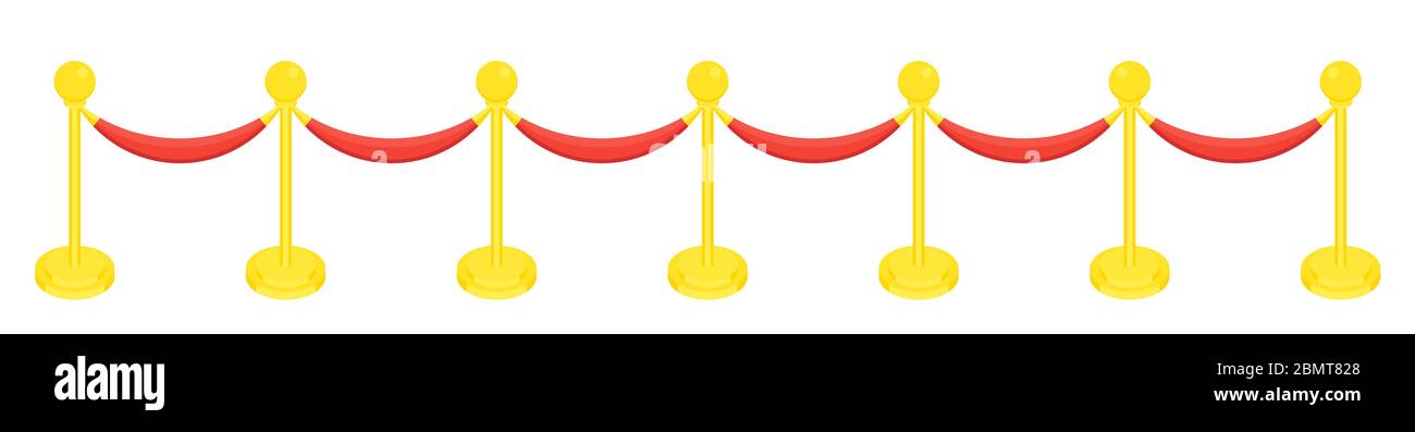 Fence posts with rope for red carpet of honor Stock Vector Image & Art ...