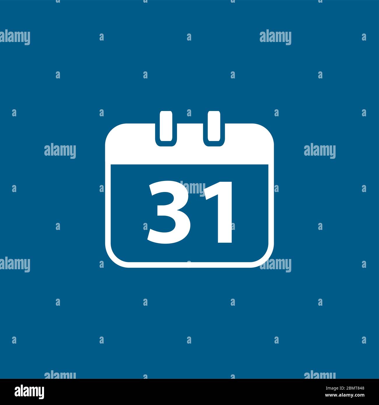 Calendar Icon On Blue Background. Blue Flat Style Vector Illustration ...