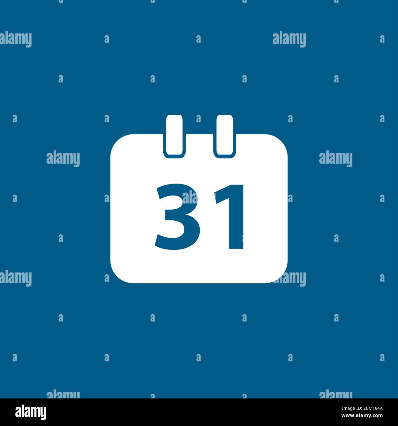 Calendar Icon On Blue Background. Blue Flat Style Vector Illustration ...