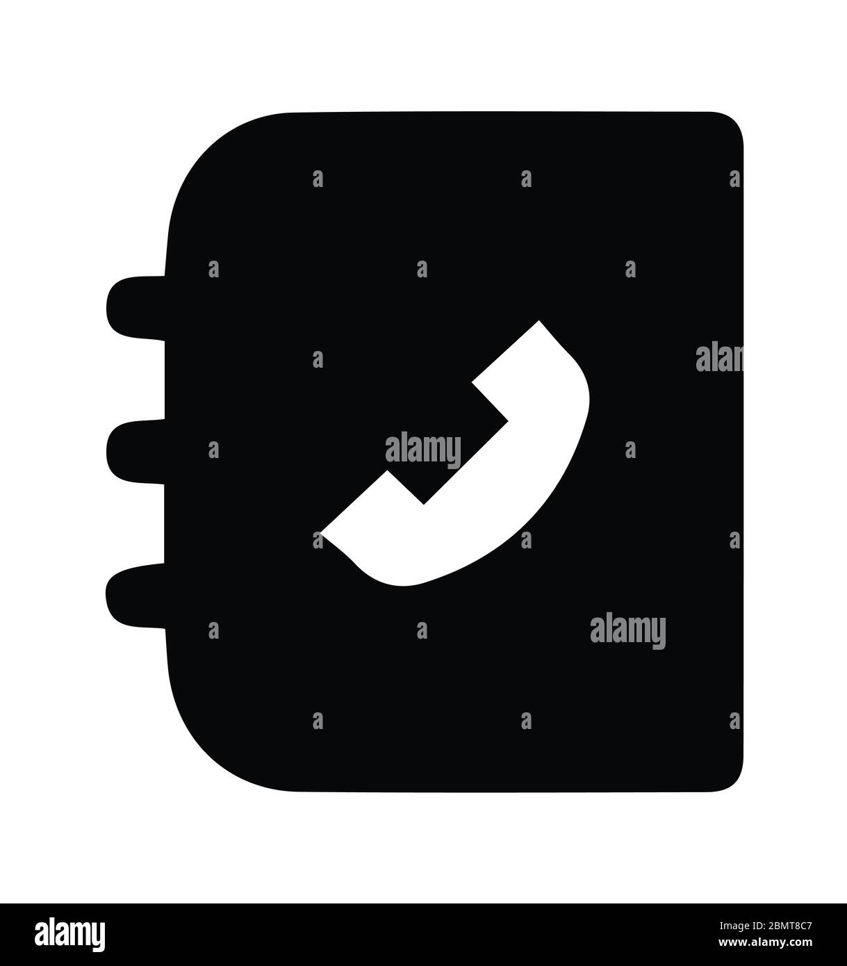 Contact book on white background Stock Photo - Alamy