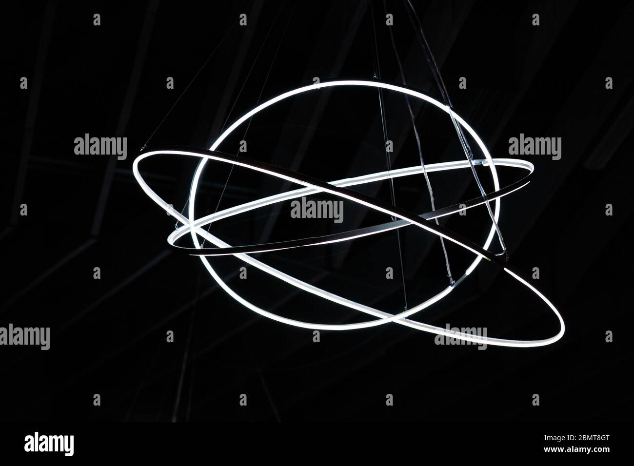 The decoration electricity design geometric chandelier Stock Photo - Alamy