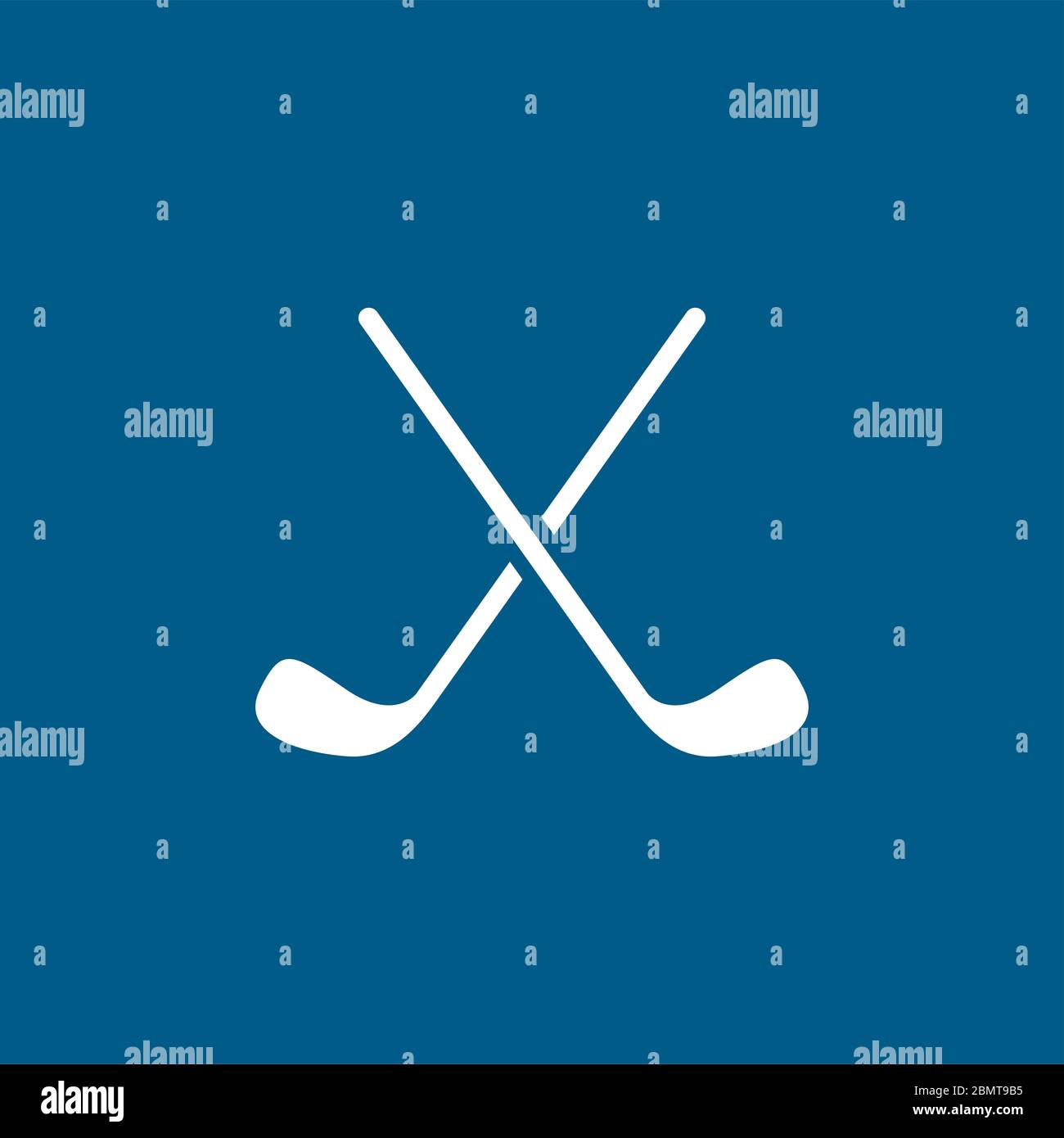 Golf Icon On Blue Background. Blue Flat Style Vector Illustration Stock ...