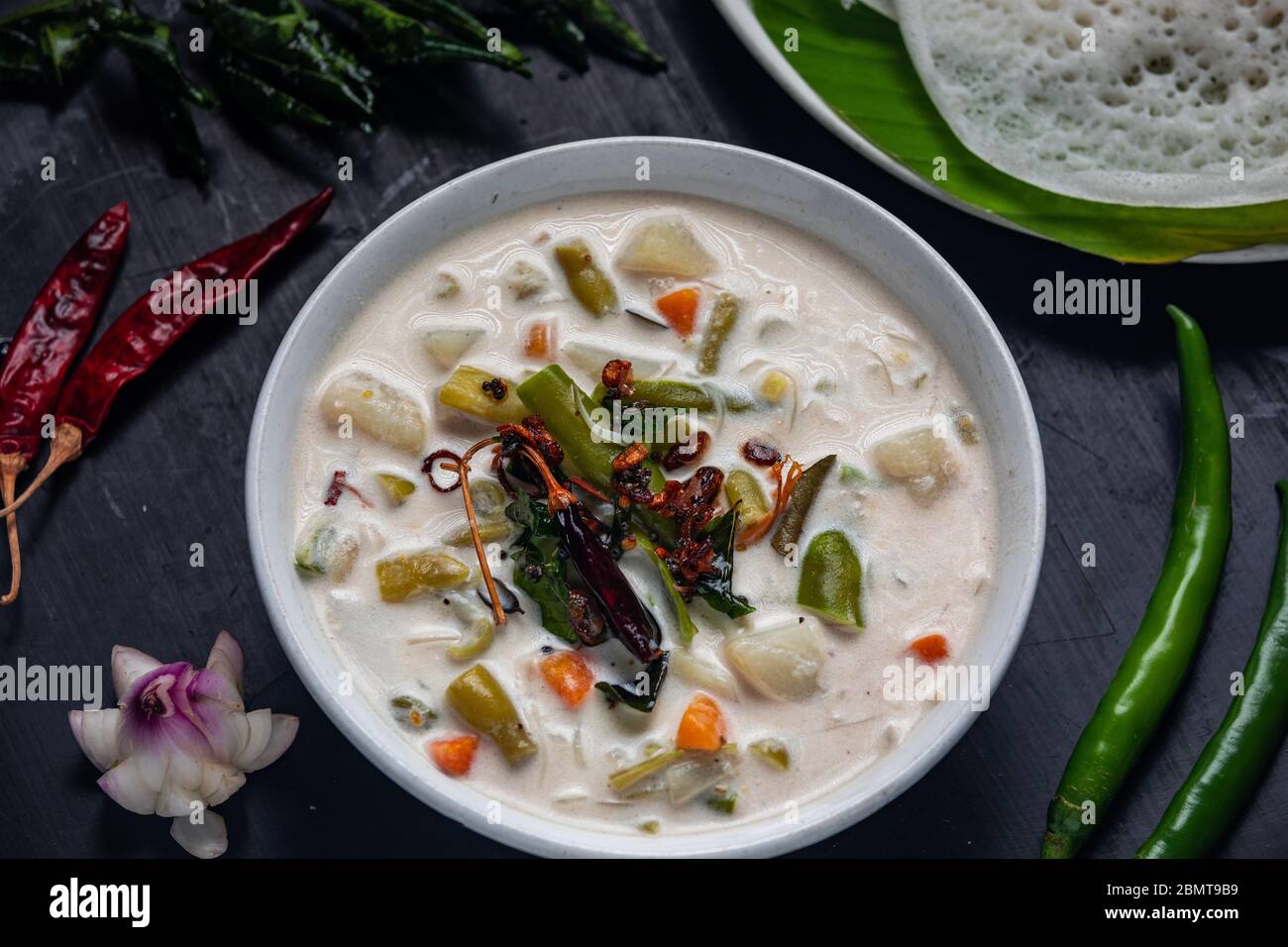 vegetable stew with appam Stock Photo - Alamy