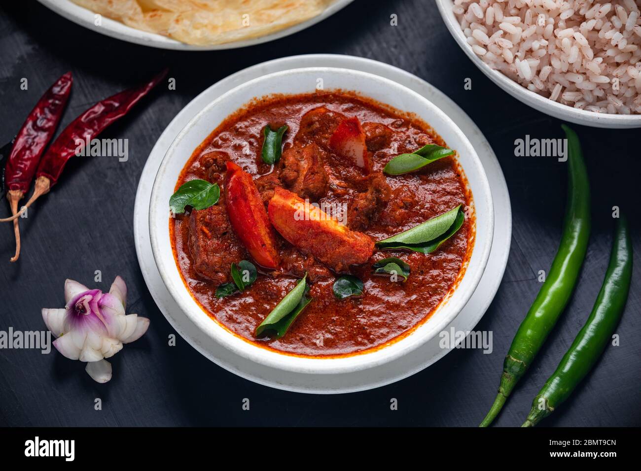 Chicken Roast with Rice Stock Photo - Alamy