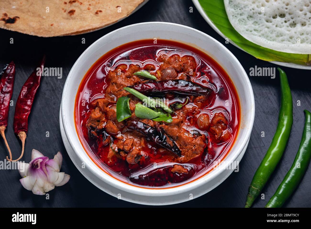 Chicken Curry with Appam Stock Photo - Alamy