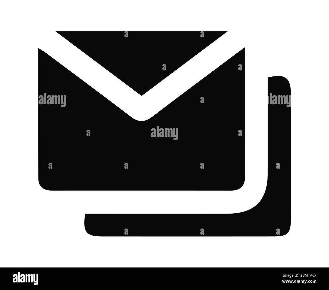 Messaging symbol on white background Stock Photo - Alamy
