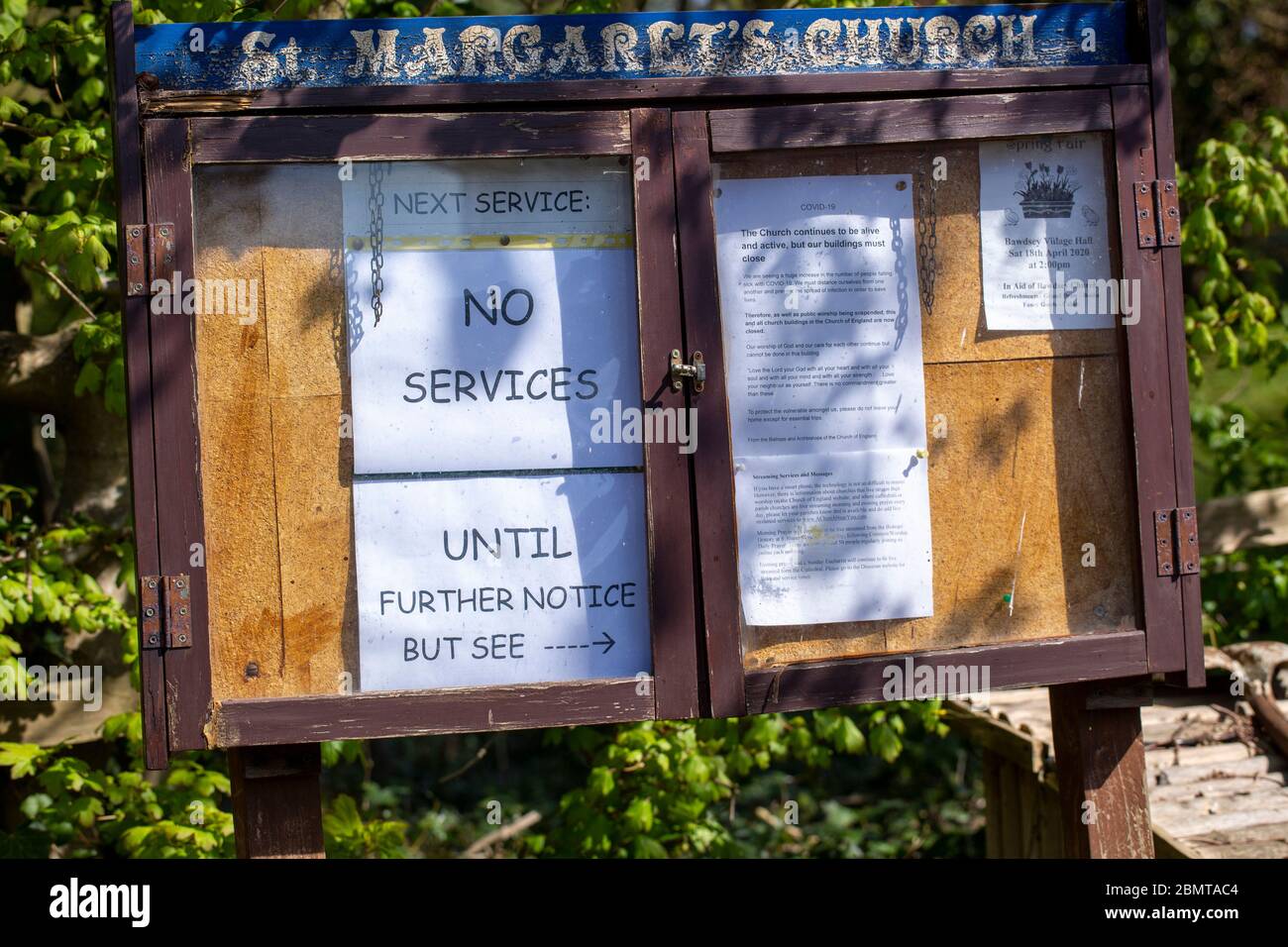 No Services church closed until further notice signs due to Coronavirus ...