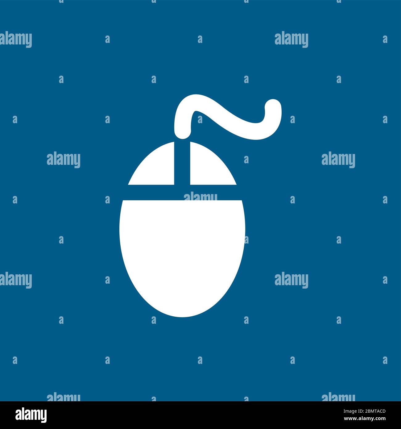 Mouse Icon On Blue Background. Blue Flat Style Vector Illustration ...