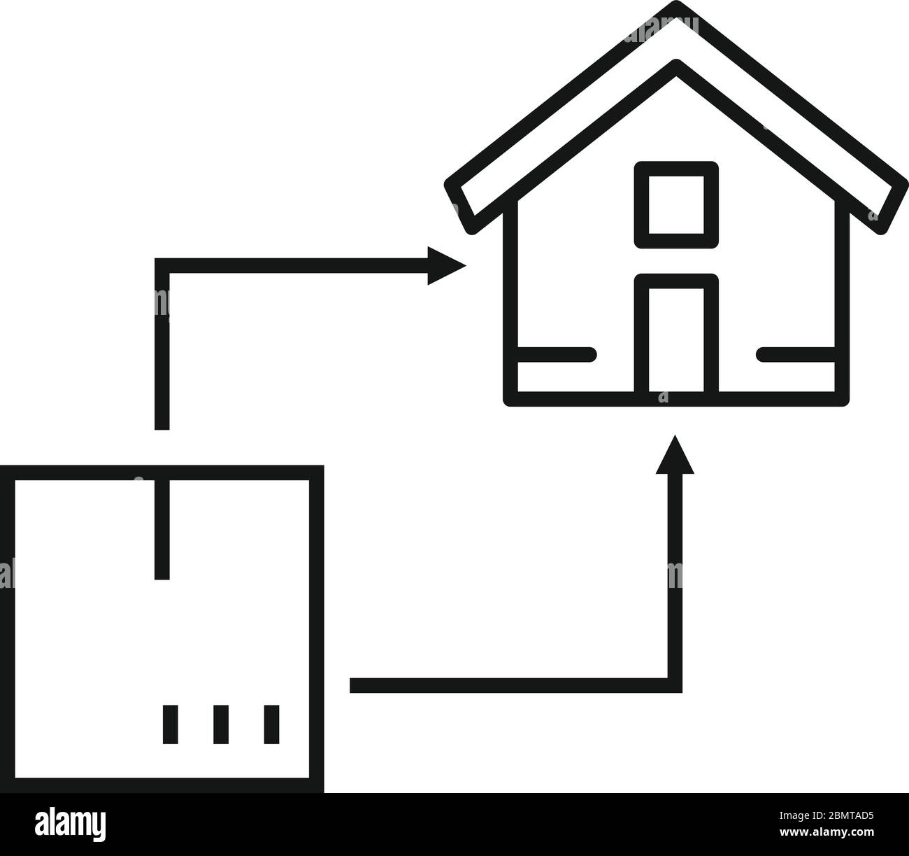 House relocation icon. Outline house relocation vector icon for web ...