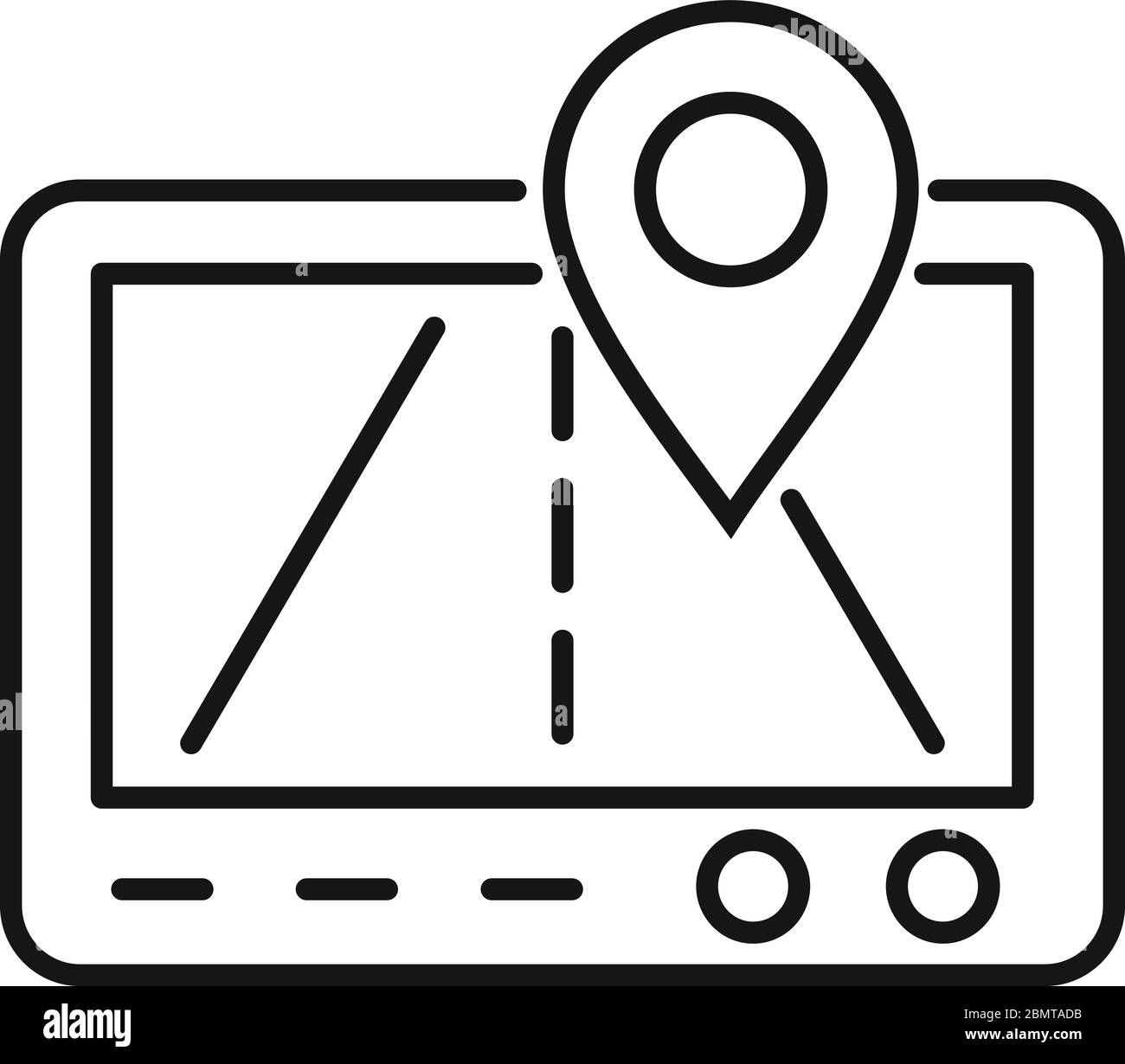 Gps relocation icon outline hi-res stock photography and images - Alamy