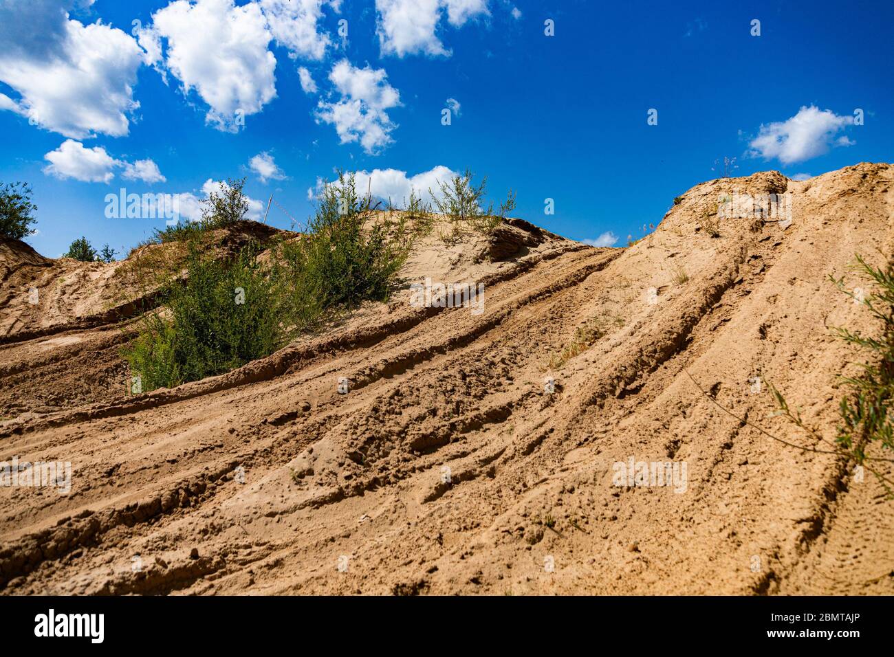 Sand quarry for auto racing extreme Stock Photo - Alamy