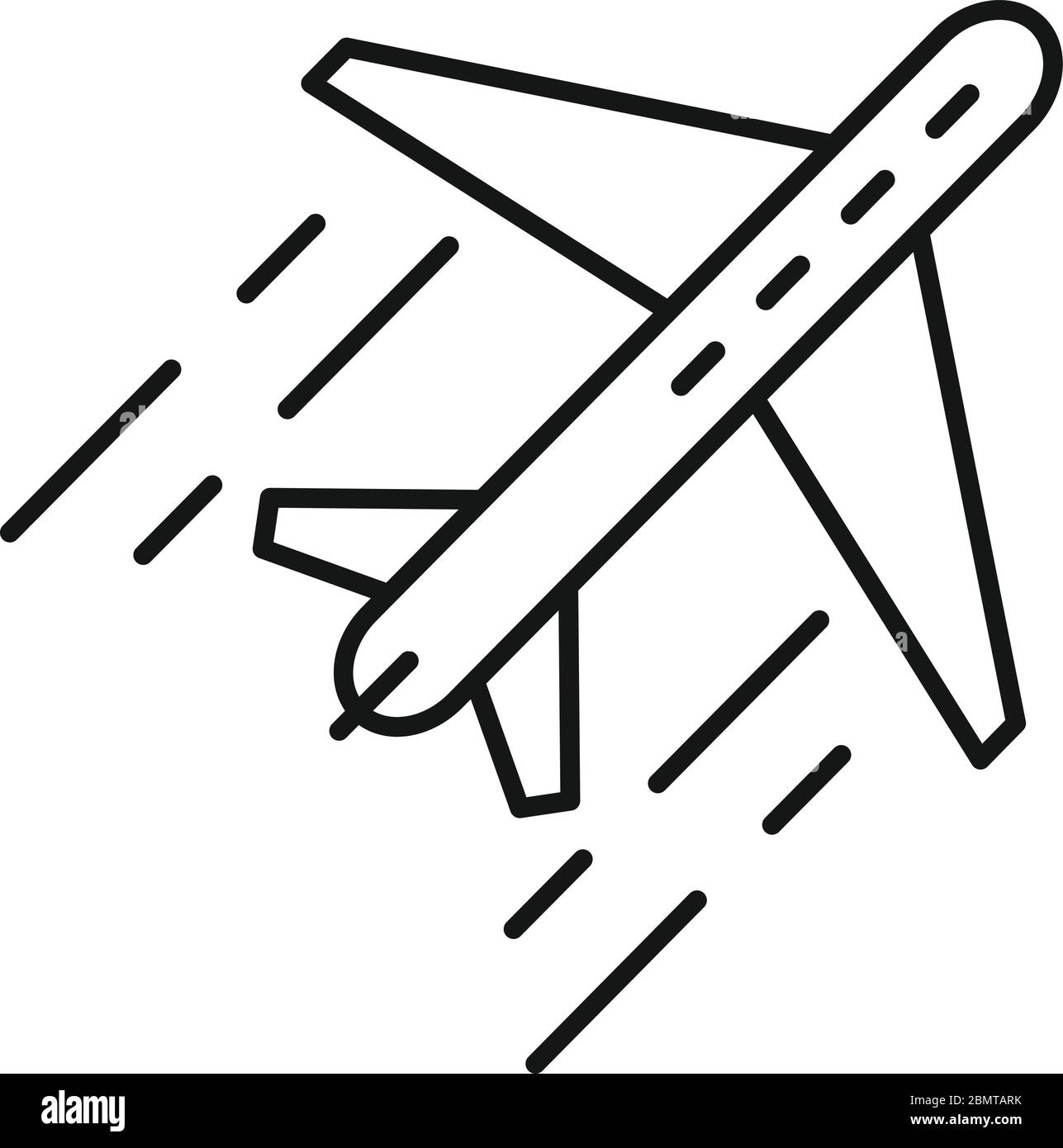 Airplane flight relocation icon. Outline airplane flight relocation ...