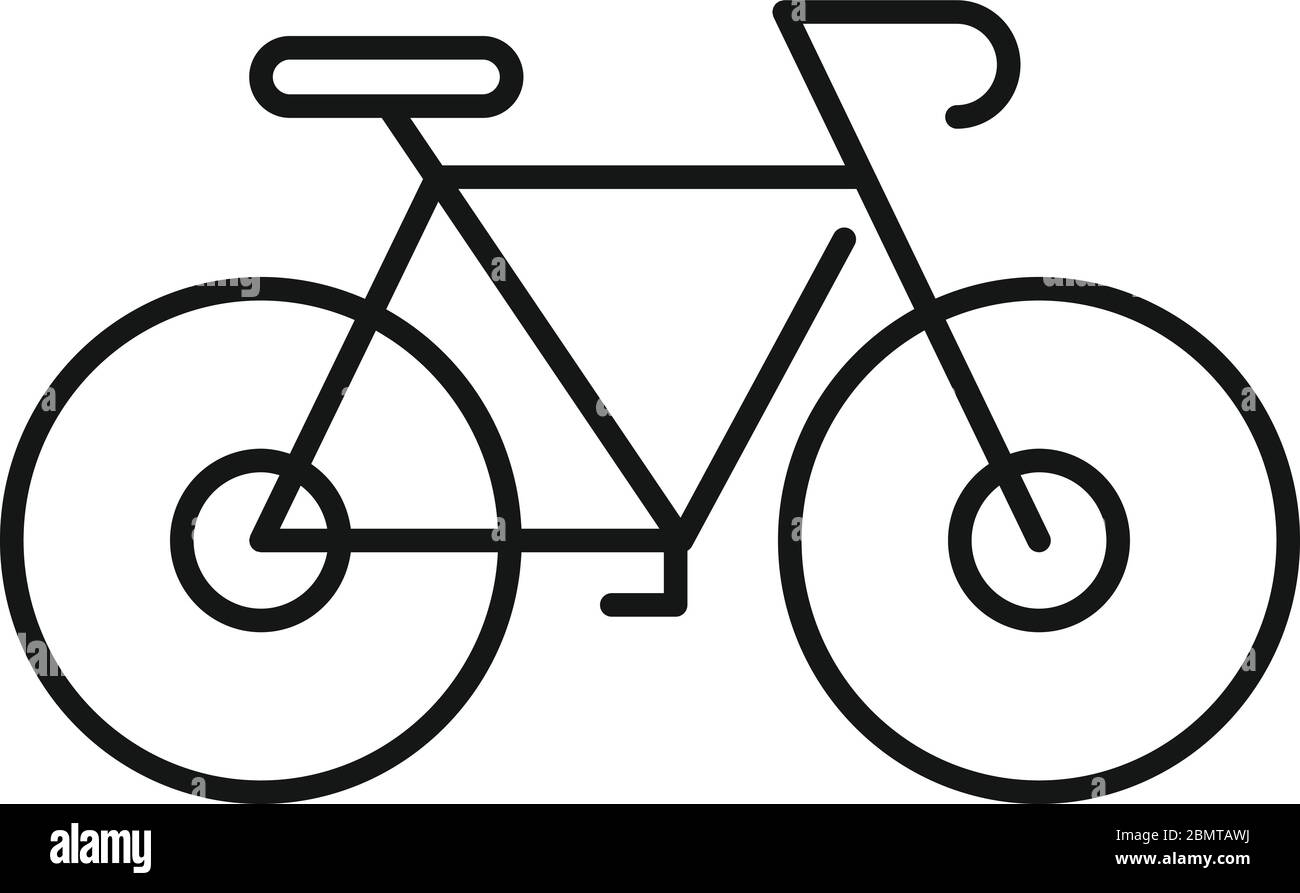 Bicycle icon. Outline bicycle vector icon for web design isolated on ...