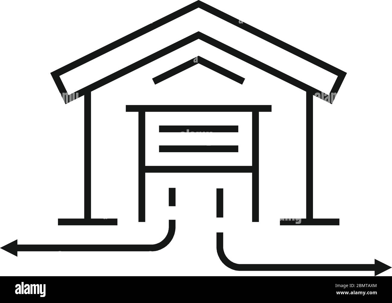 Warehouse store icon. Outline warehouse store vector icon for web ...