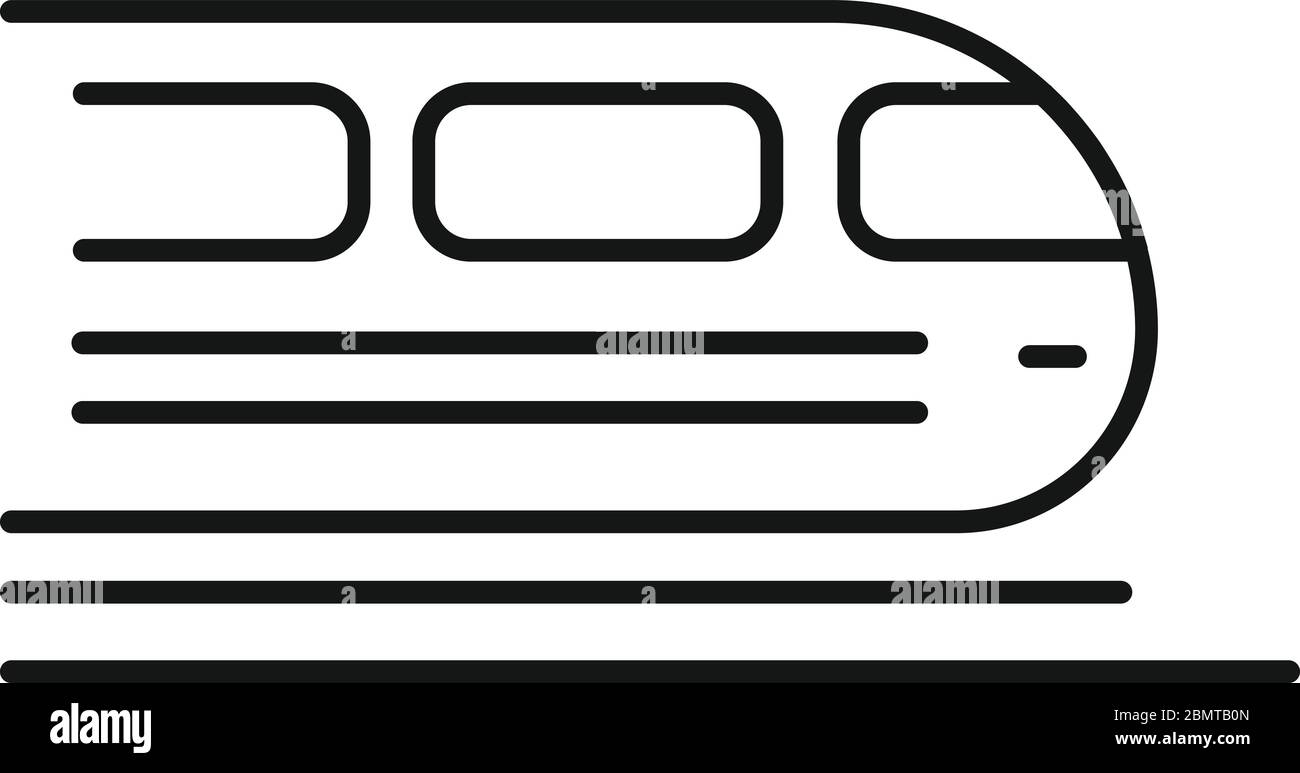 Train delivery icon. Outline train delivery vector icon for web design ...