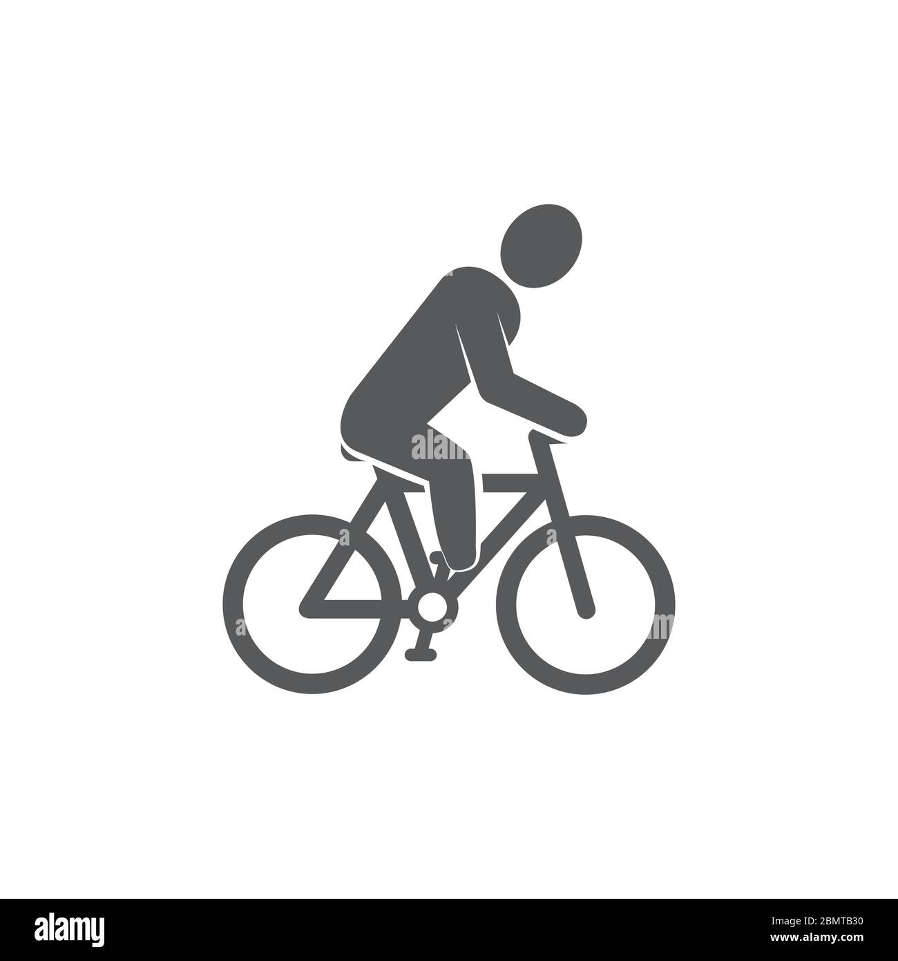 Cyclist sign icon vector Cut Out Stock Images & Pictures - Alamy
