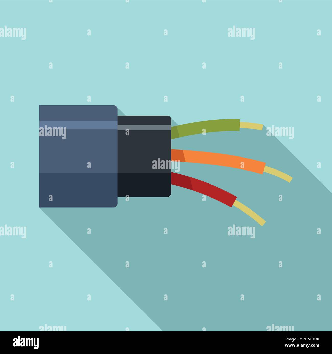 Optic cable icon. Flat illustration of optic cable vector icon for web ...