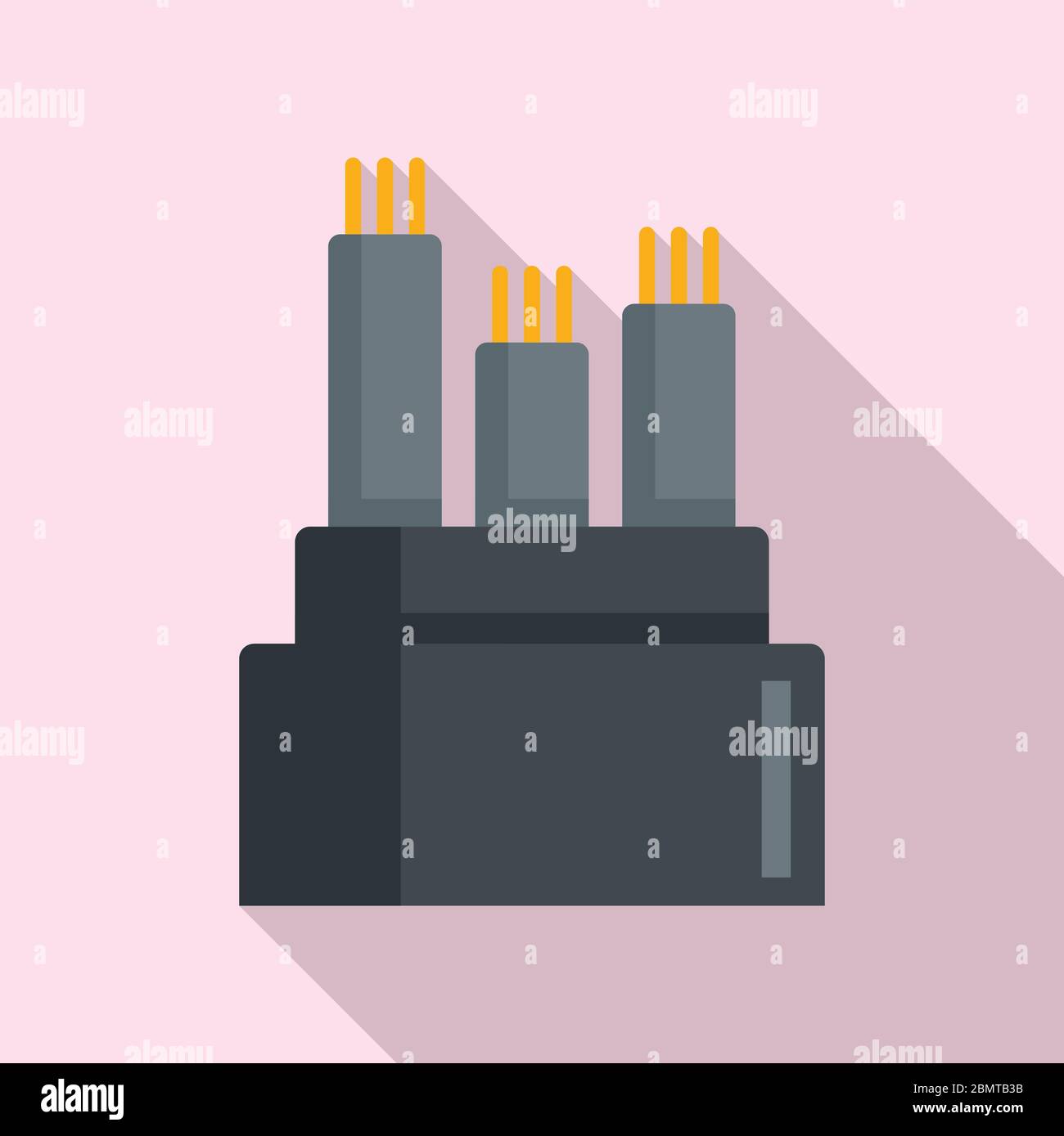 Optical fiber icon. Flat illustration of optical fiber vector icon for ...