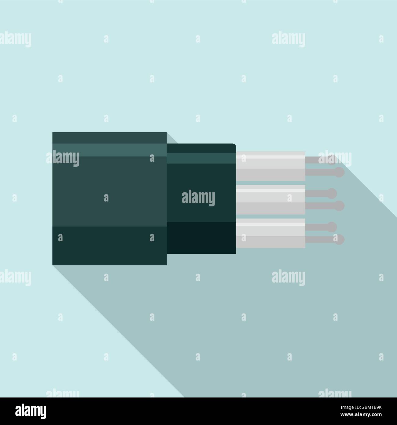 Optic cable technology icon. Flat illustration of optic cable ...