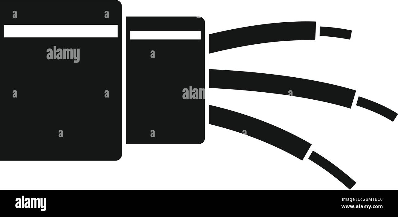 Network optic cable icon. Simple illustration of network optic cable ...