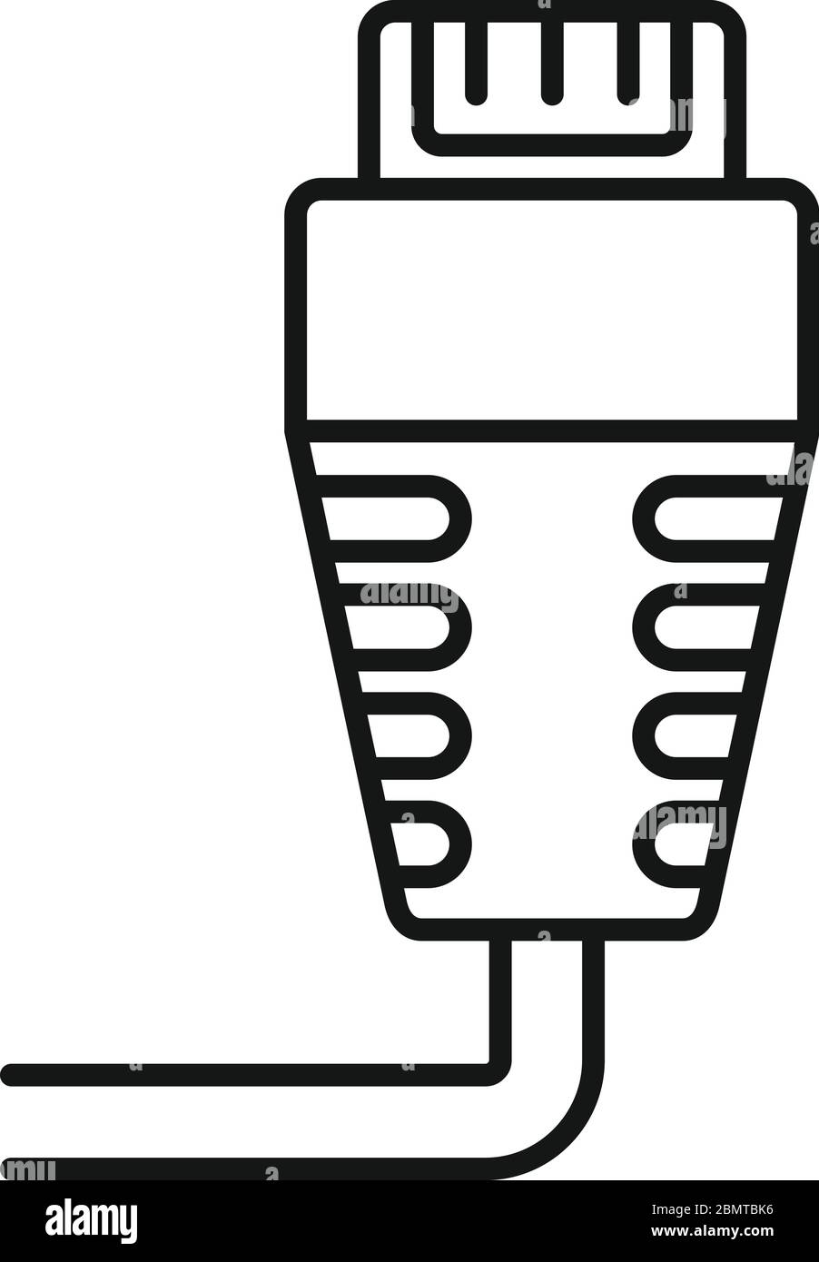 Internet cable icon. Outline internet cable vector icon for web design ...