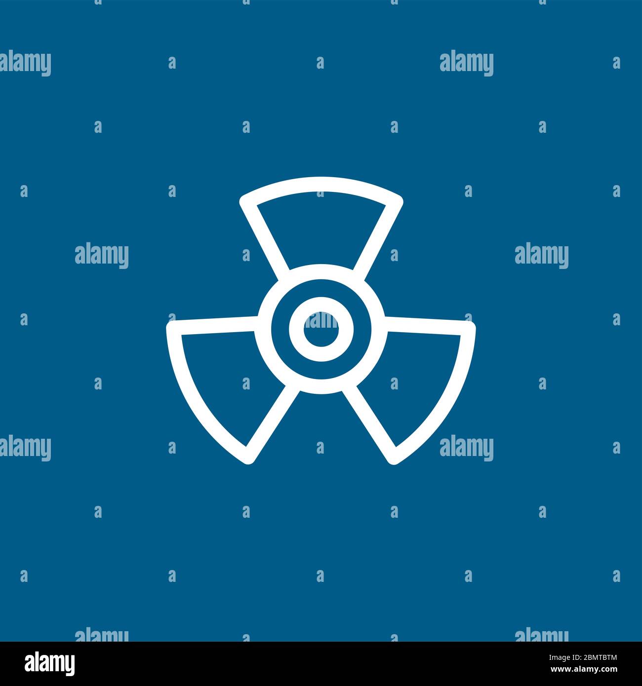 Propeller Line Icon On Blue Background. Blue Flat Style Vector ...