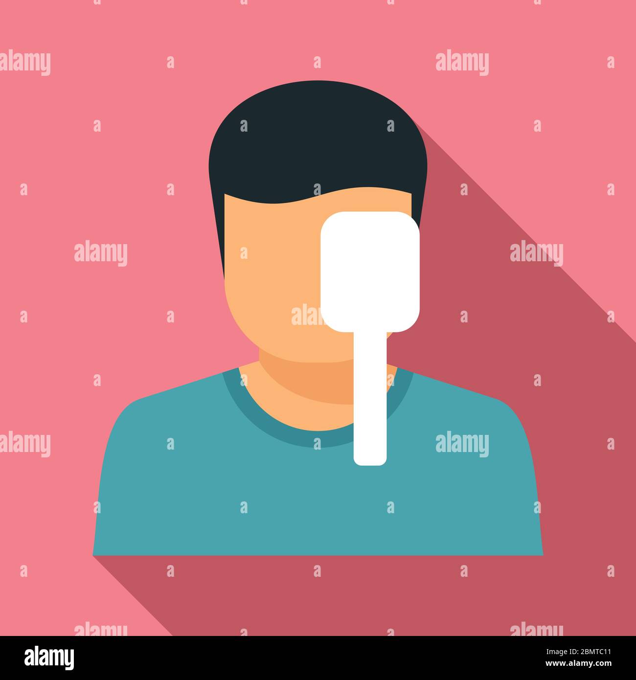 Check eye examination icon. Flat illustration of check eye examination ...