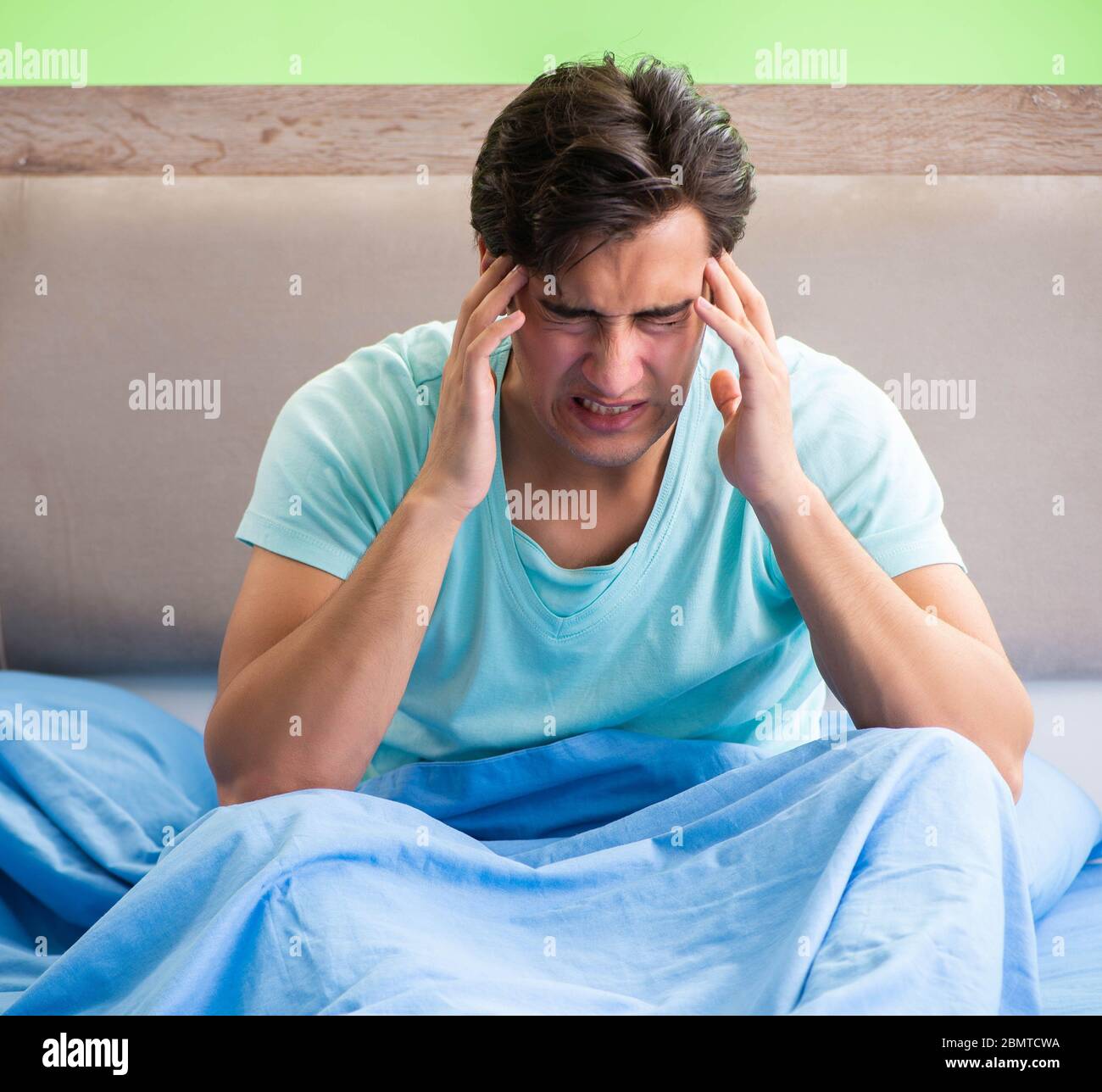 The man suffering from sleeping disorder and insomnia Stock Photo - Alamy