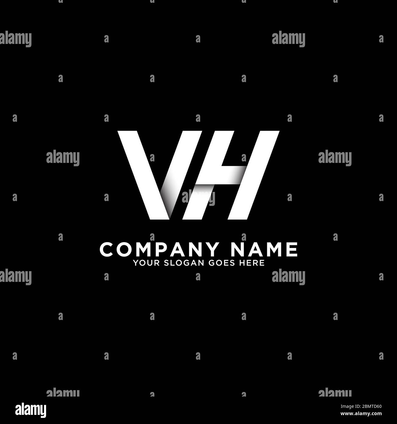 VH letter logo designs, clean and clever logo template, initial logo ...