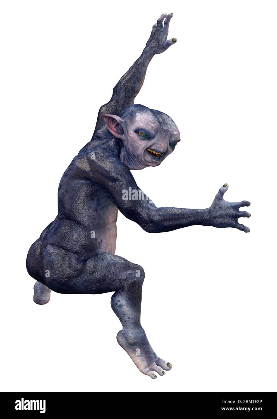 3D rendering of a blue alien isolated on white background Stock Photo ...