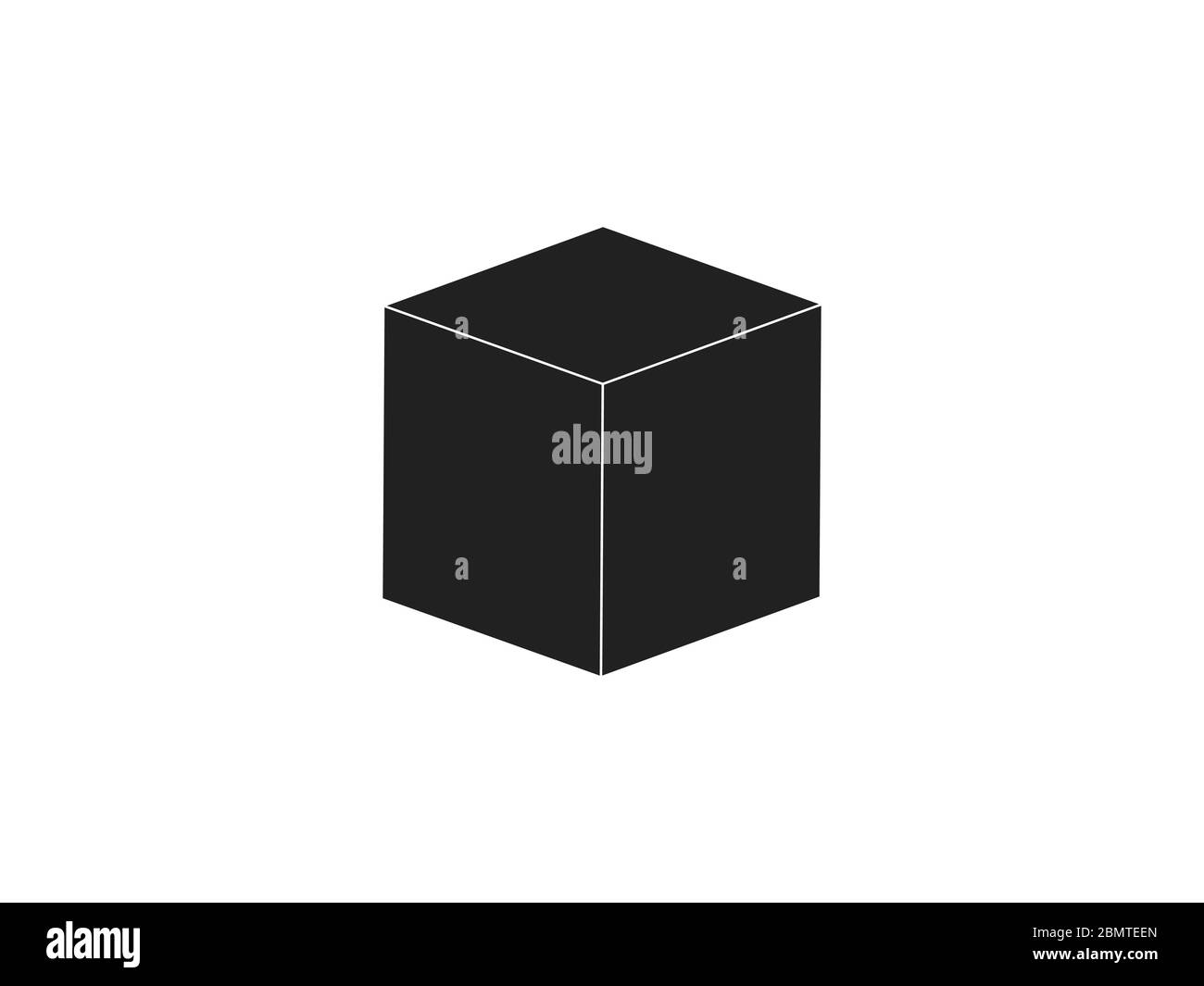 Box, cube icon. Vector illustration, flat design Stock Vector Image ...