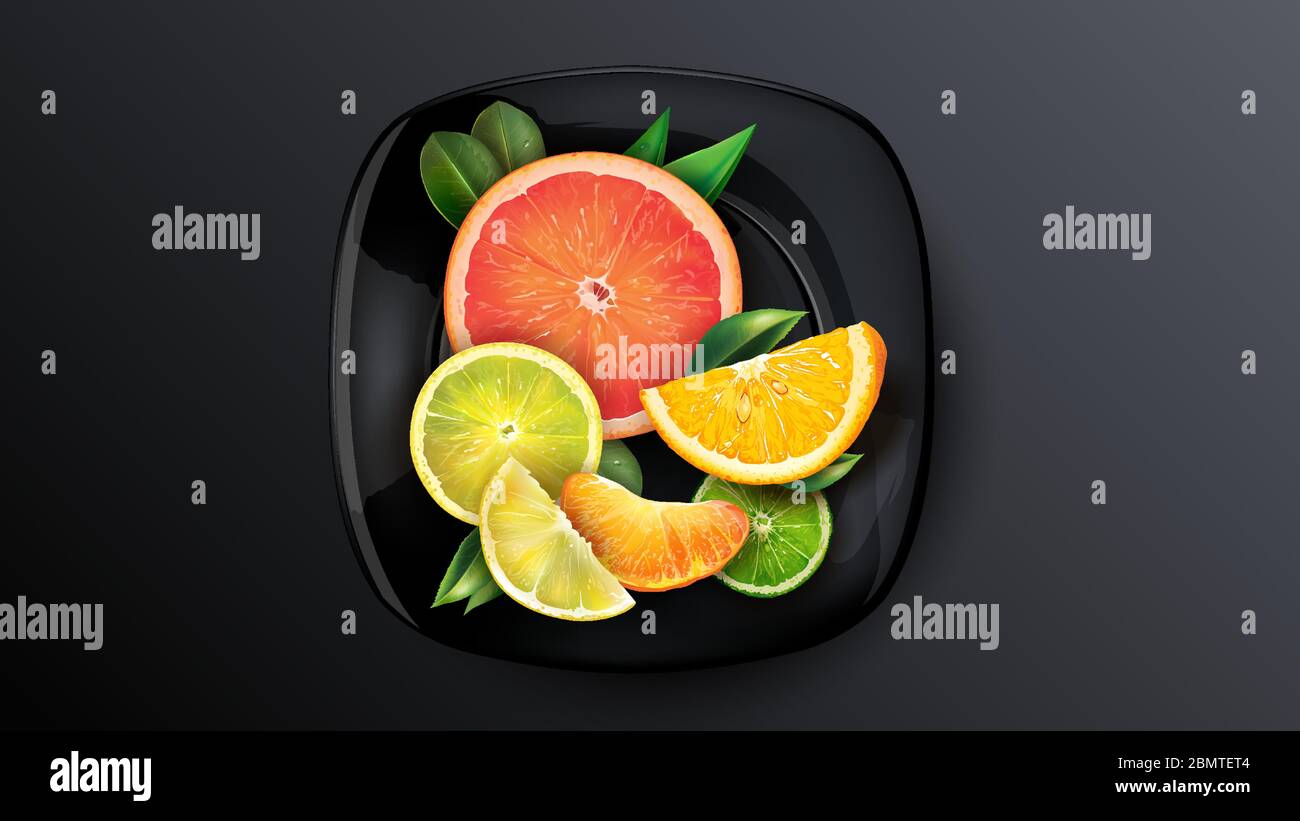 Mandarin orange leaves peel Stock Vector Images - Alamy